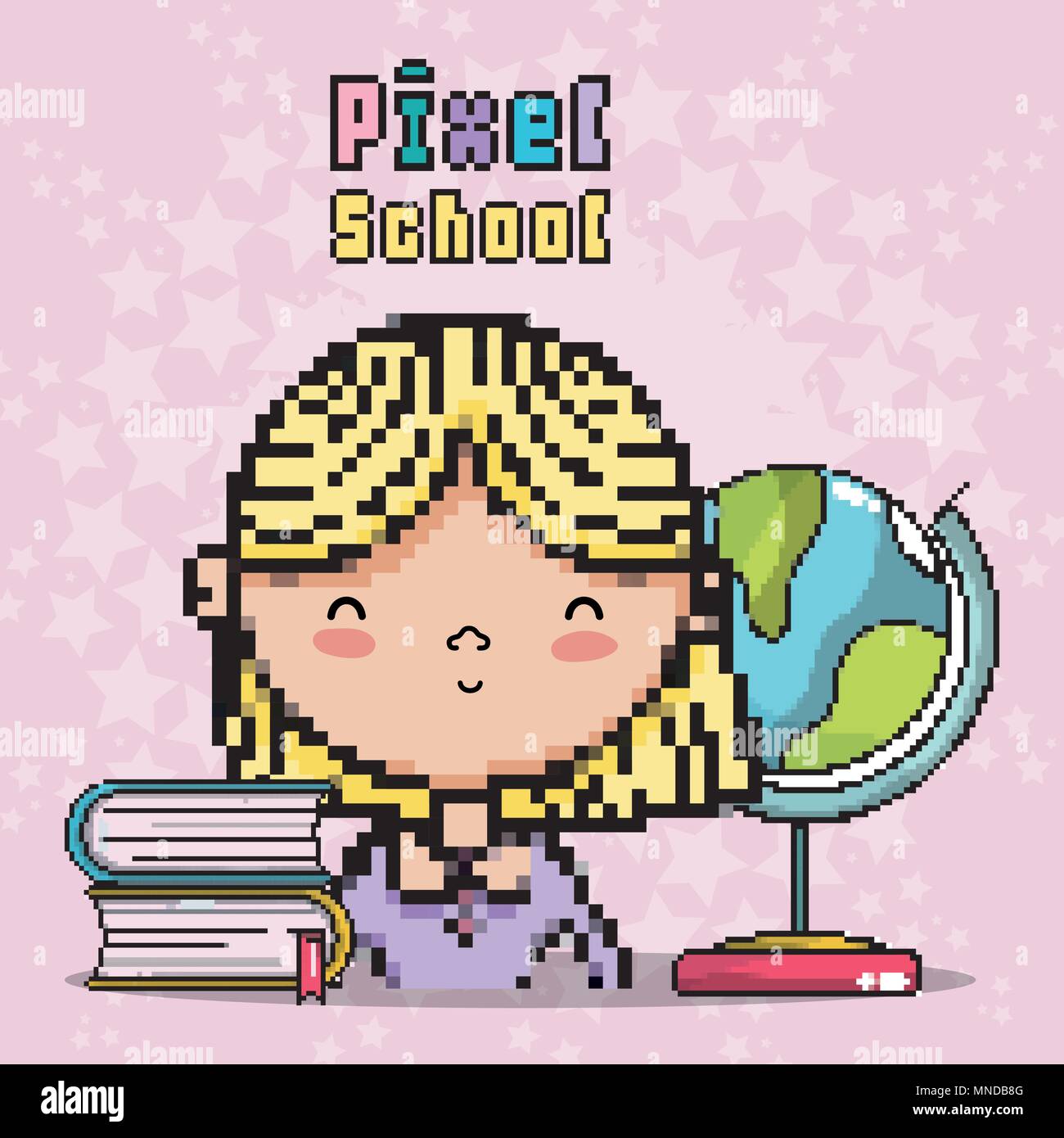 Pixel school art Stock Vector Image & Art - Alamy