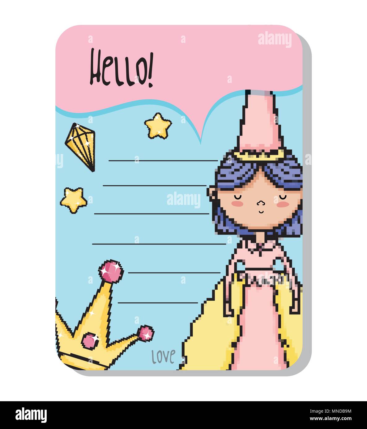 Pixel art notes mockup Stock Vector Image & Art - Alamy