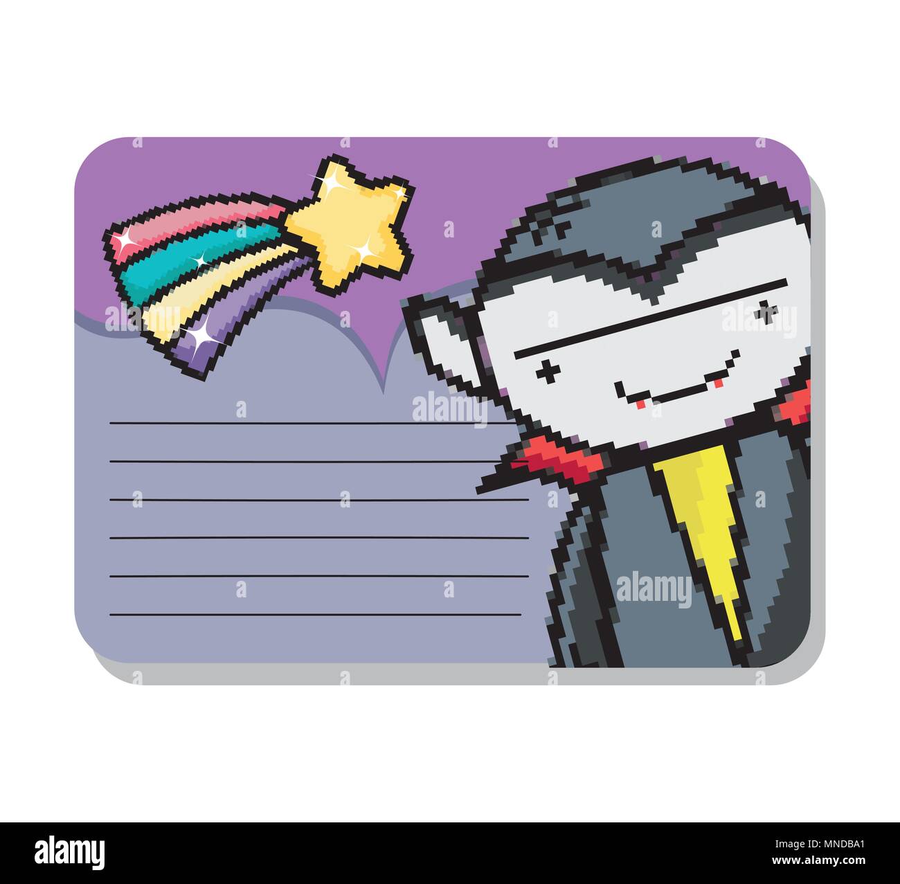 Pixel art notes mockup Stock Vector Image & Art - Alamy