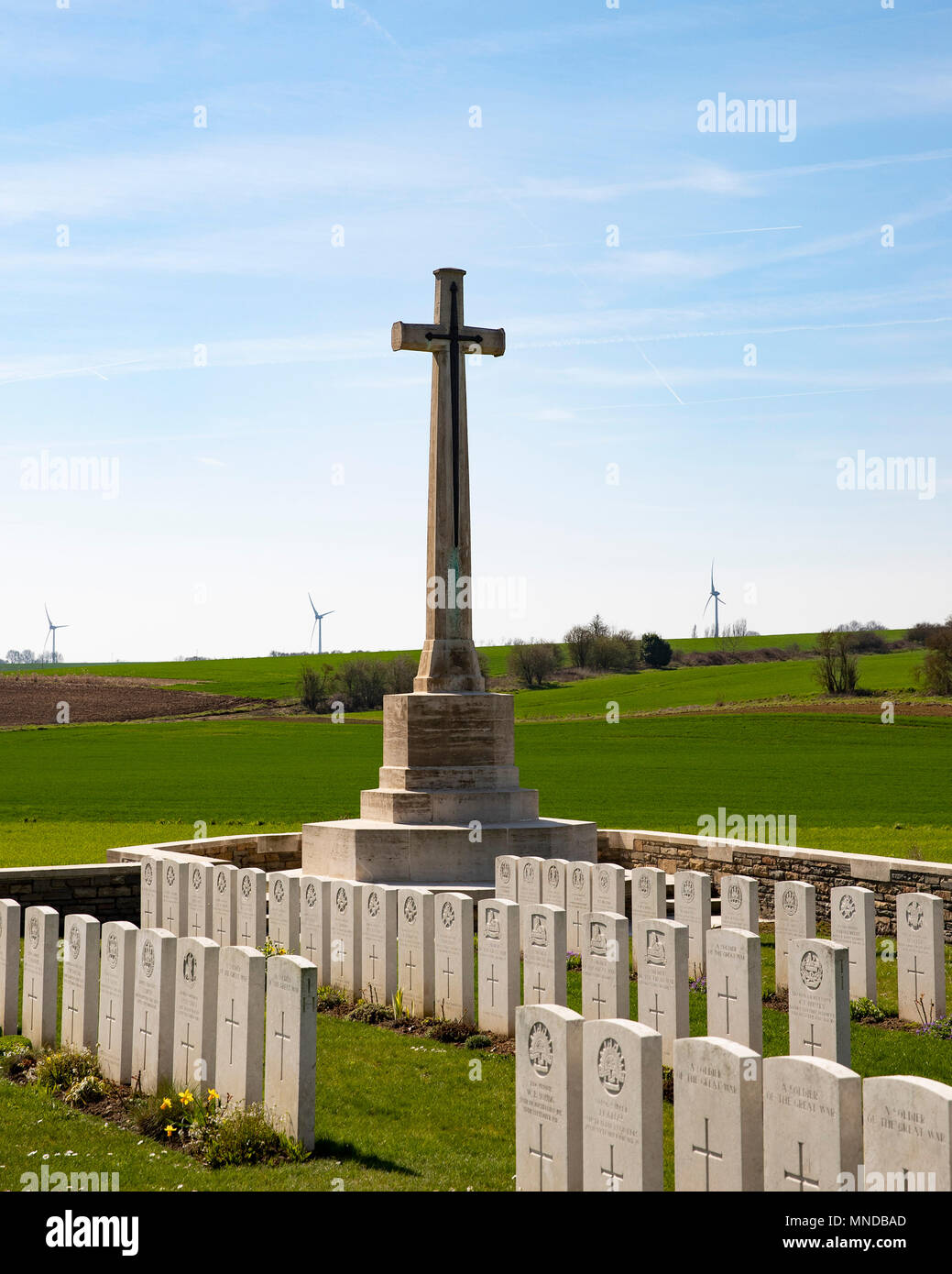 Bellenglise British CWGC Cemetery of the Great War Stock Photo - Alamy