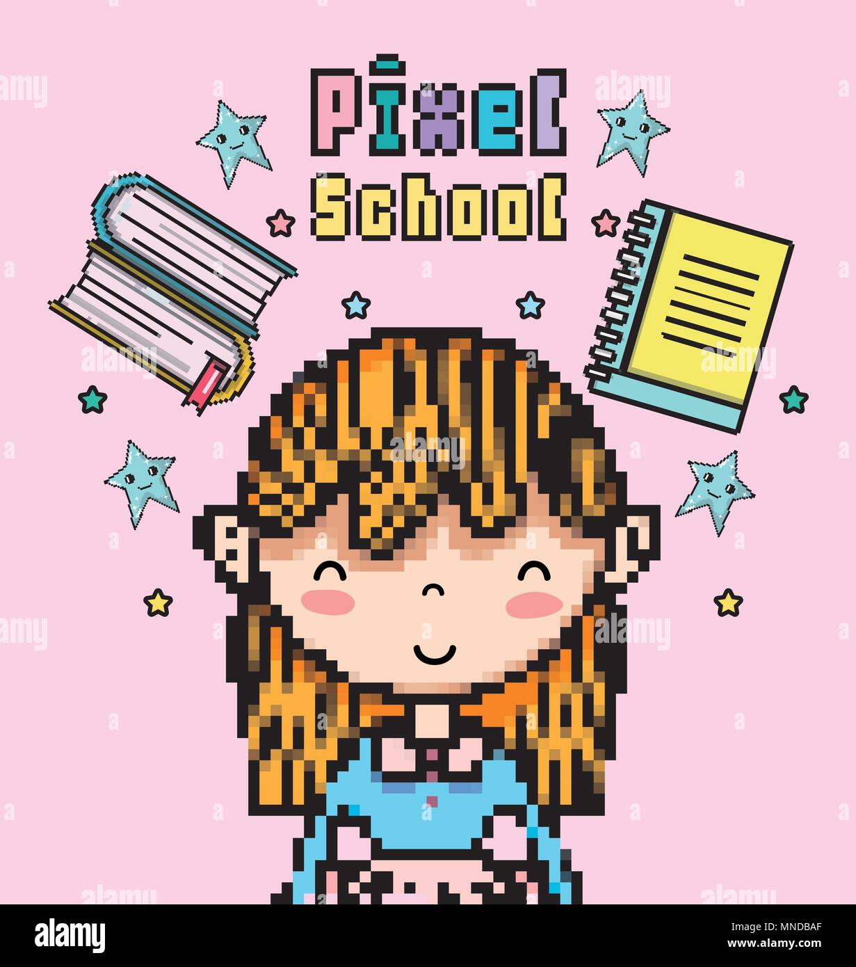 Pixel school art Stock Vector Image & Art - Alamy