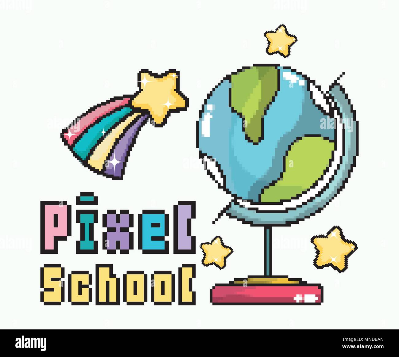 Pixel school art Stock Vector Image & Art - Alamy