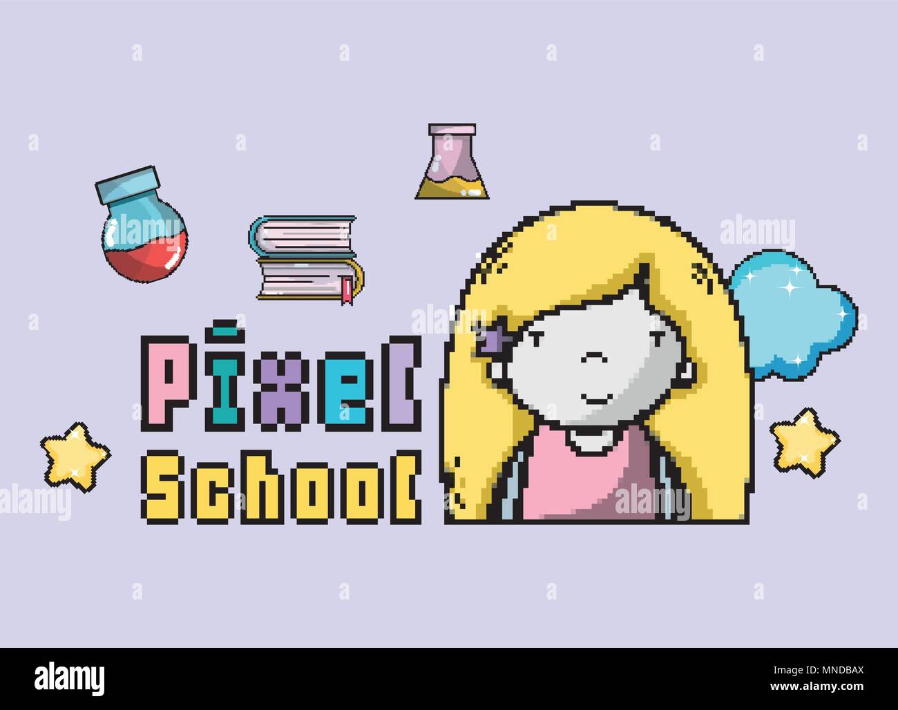 Pixel school art Stock Vector Image & Art - Alamy