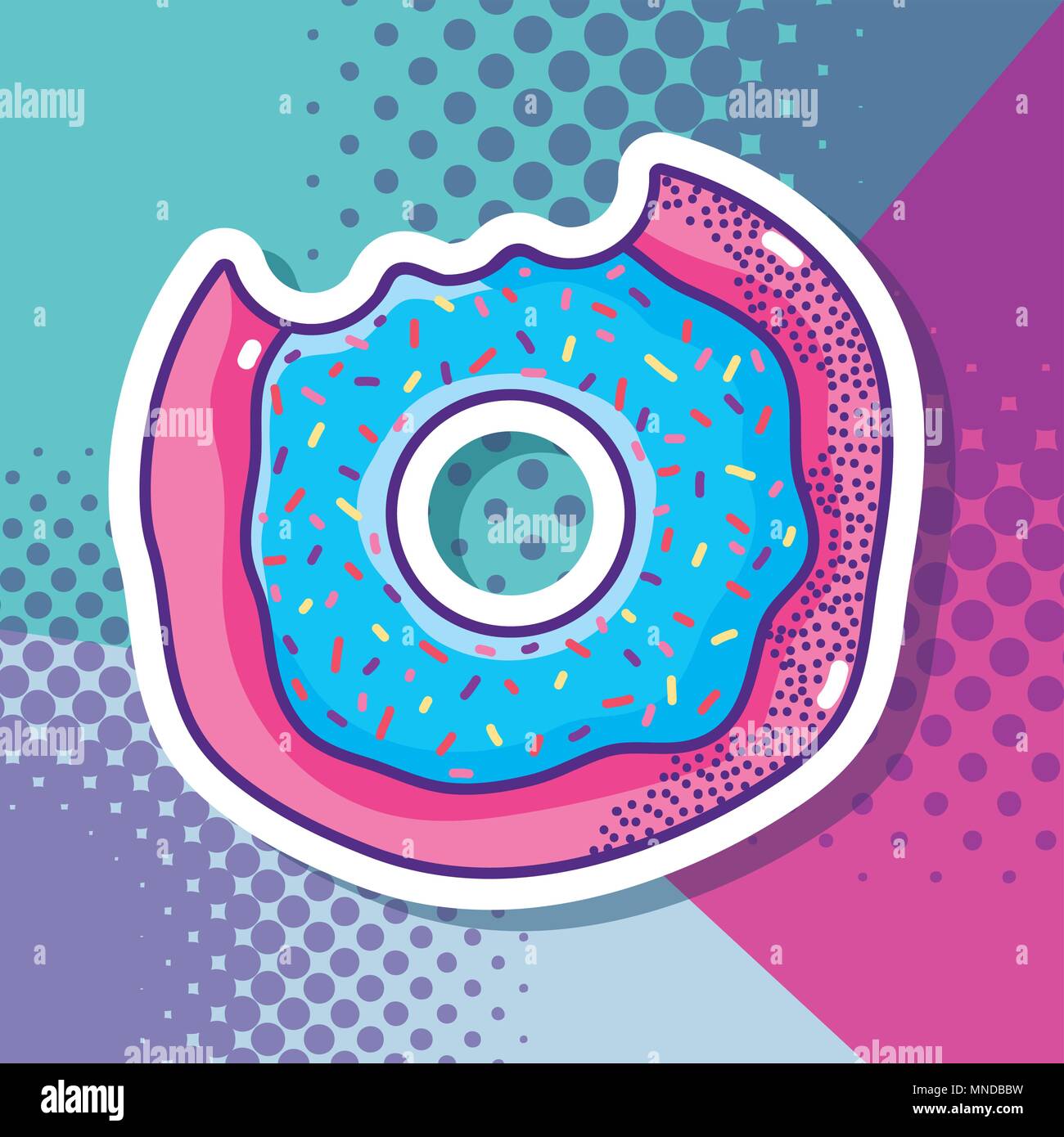 Donut pop art cartoon Stock Vector Image & Art - Alamy