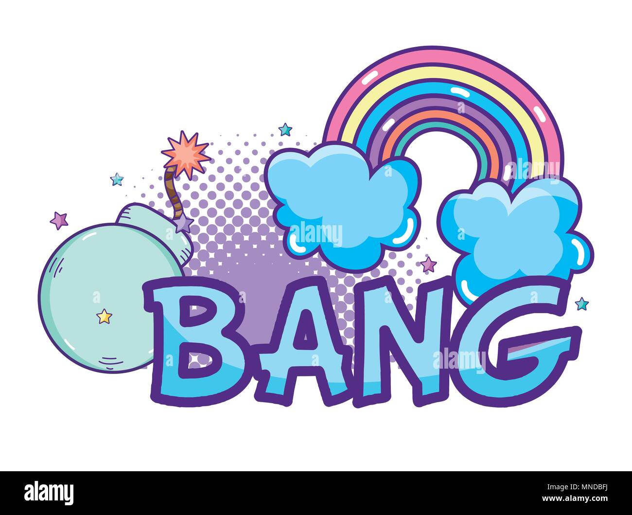 Clouds pop art Cut Out Stock Images & Pictures - Alamy