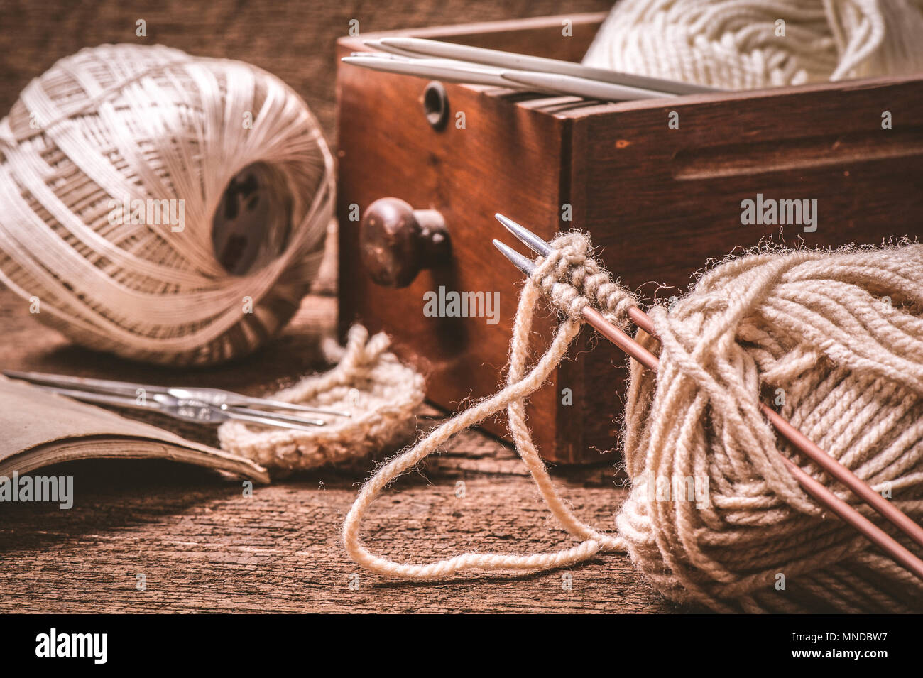 equipment for knitting and crochet (crochet hook, yarn, wool, needle ...