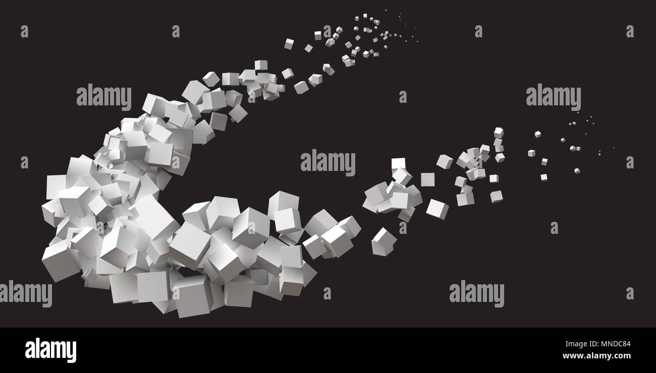 random sized cubes rotating in eliptic orbit Stock Vector Image & Art ...