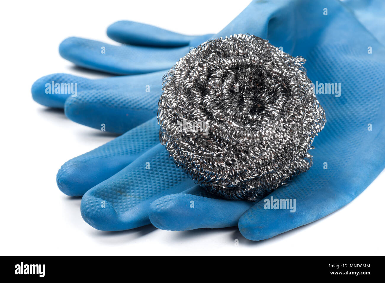 stainless steel scrubber, scouring pad for dish washing Stock Photo - Alamy
