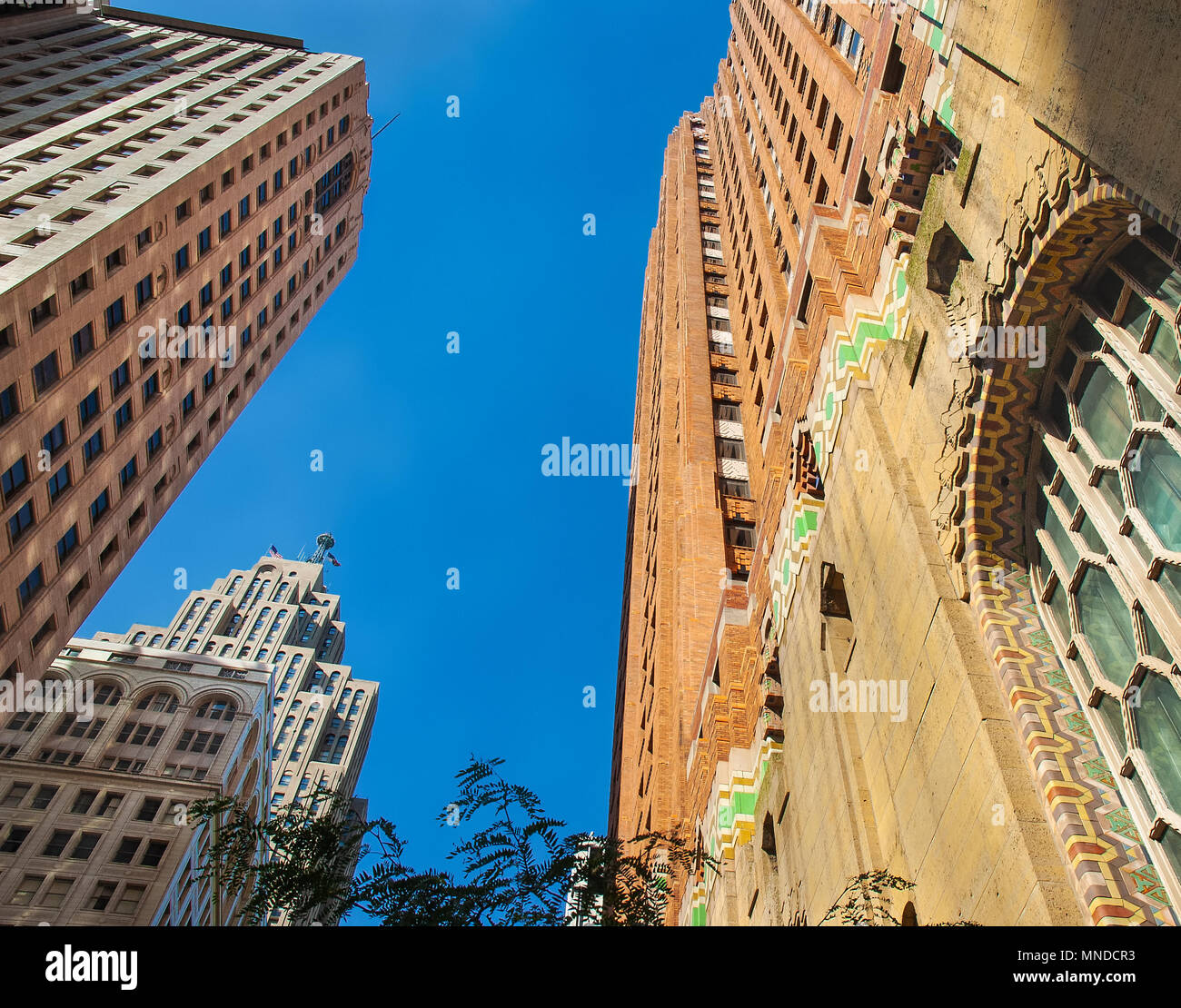 Old Classic buildings style in downtown Detroit Stock Photo - Alamy