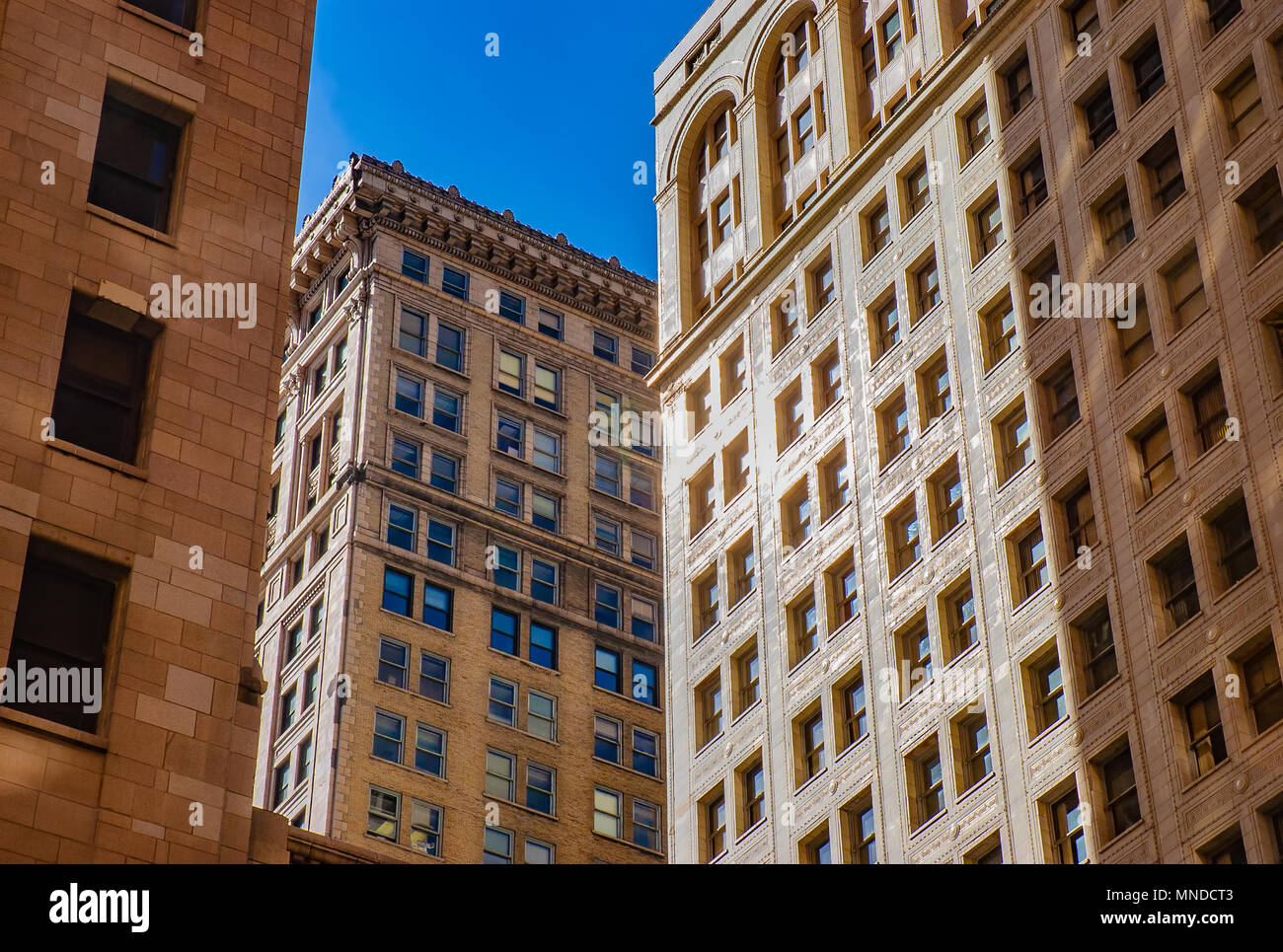 Old Classic buildings style in downtown Detroit Stock Photo - Alamy