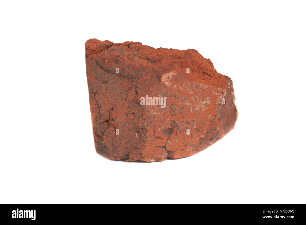 Piece of broken red brick isolated on white background Stock Photo - Alamy