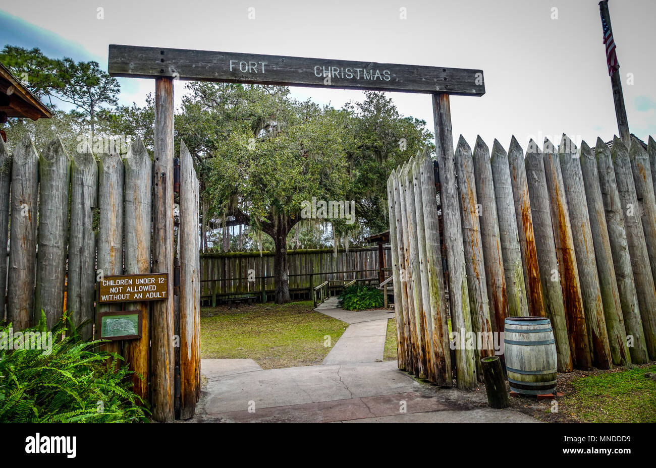 Fort Christmas Historical Park in Florida Stock Photo - Alamy