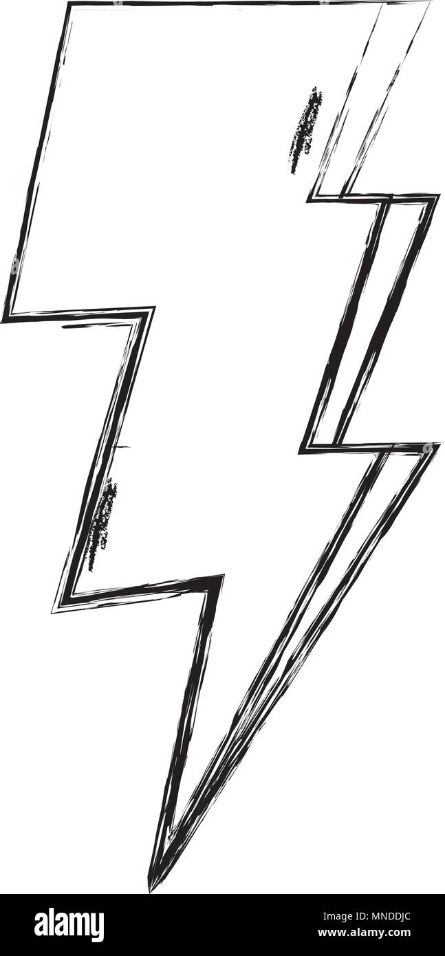 grunge electric thunder weather to danger sign Stock Vector Image & Art ...