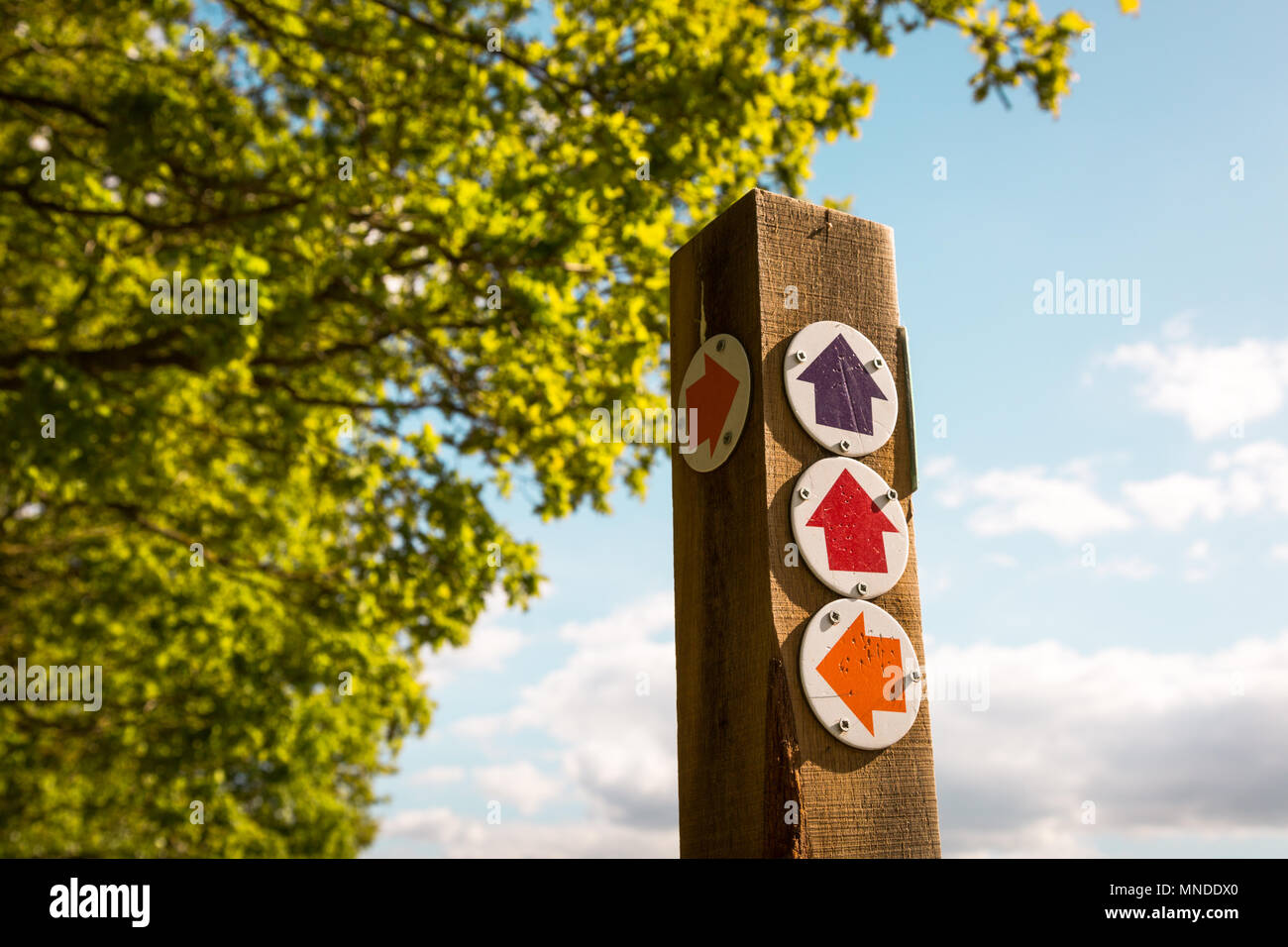 Direction sign for walkers hi-res stock photography and images - Alamy