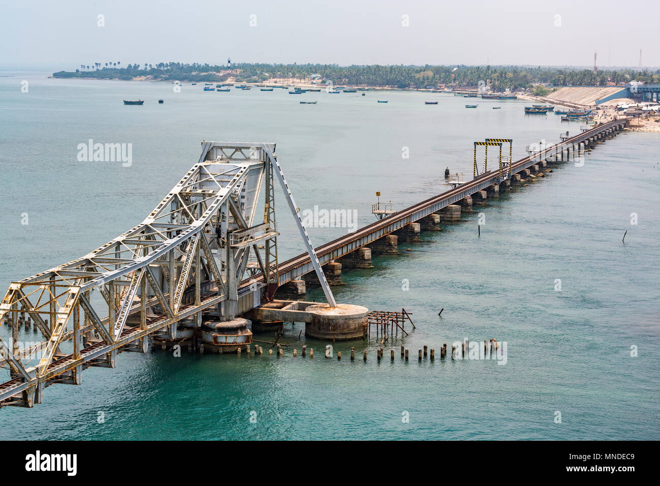 Pamban Bridge is a railway bridge which connects the town of Rameswaram ...