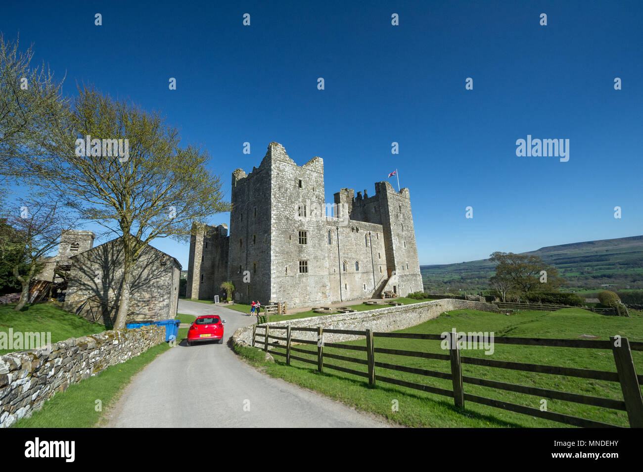 Bolton Castle built by the Normans in Wensleydale, Yorkshire Stock ...