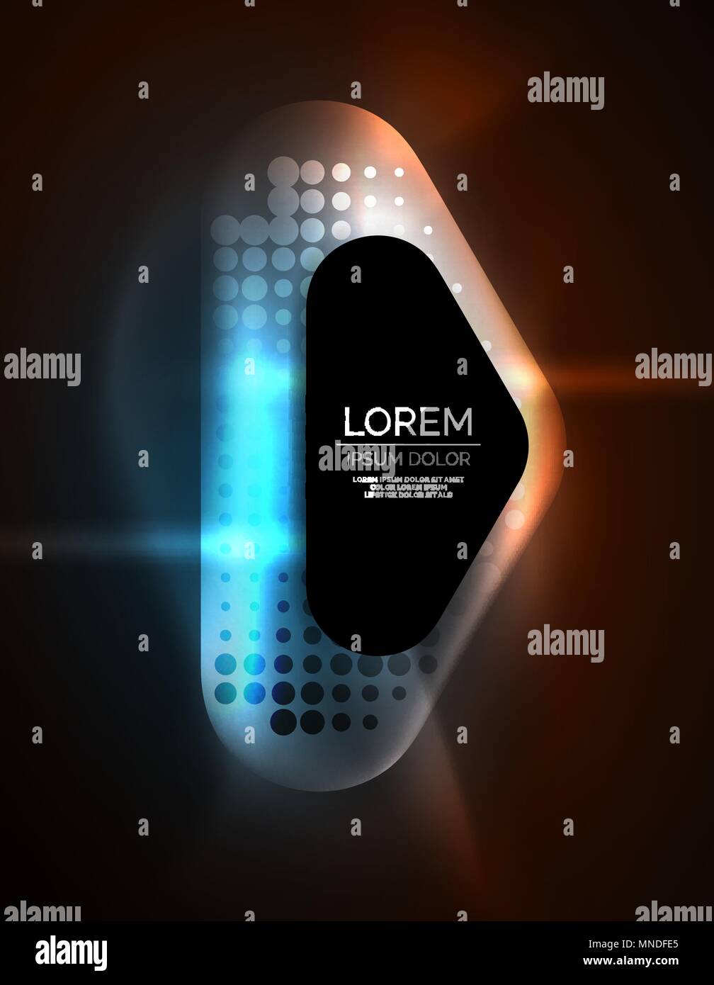 Illuminated lens flares, glowing color techno background. Illuminated ...