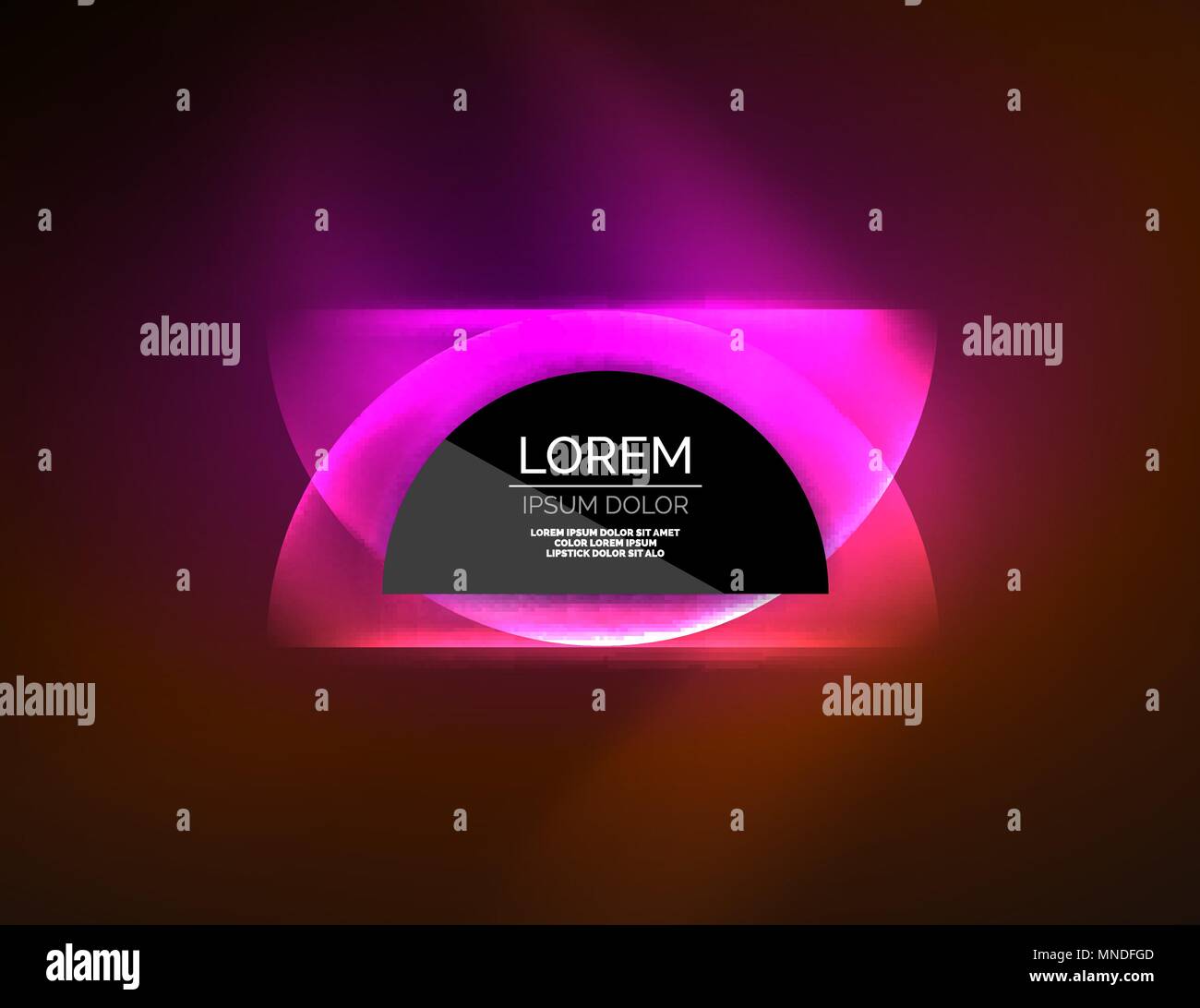 Round shapes, neon glowing trasparent elements. Vector abstract ...