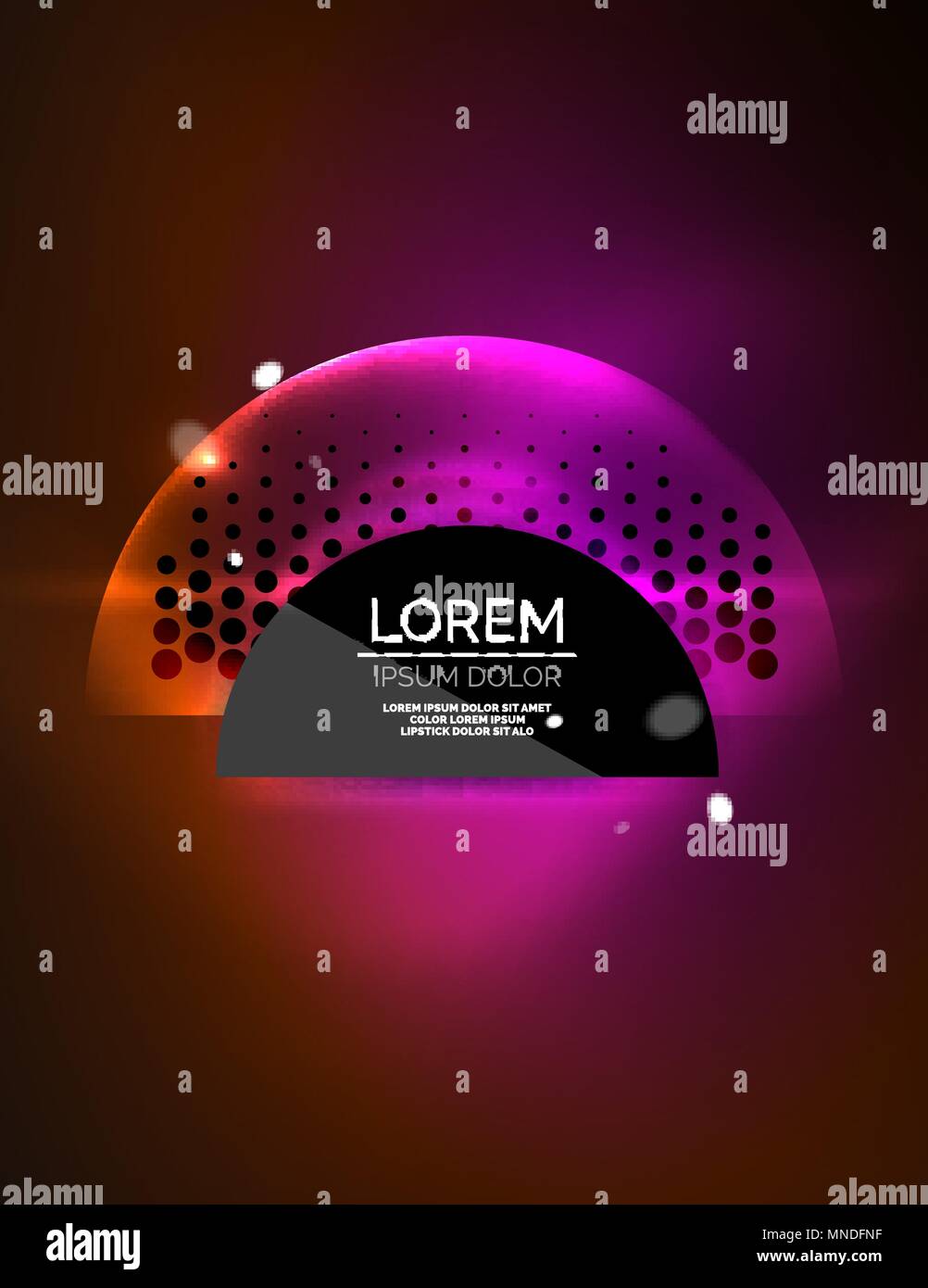 Round shapes, neon glowing trasparent elements. Vector abstract ...