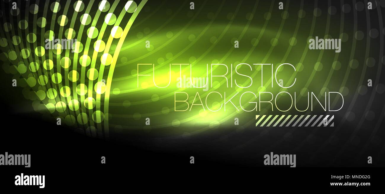 Hi-tech futuristic techno background, neon shapes and dots. Hi-tech ...