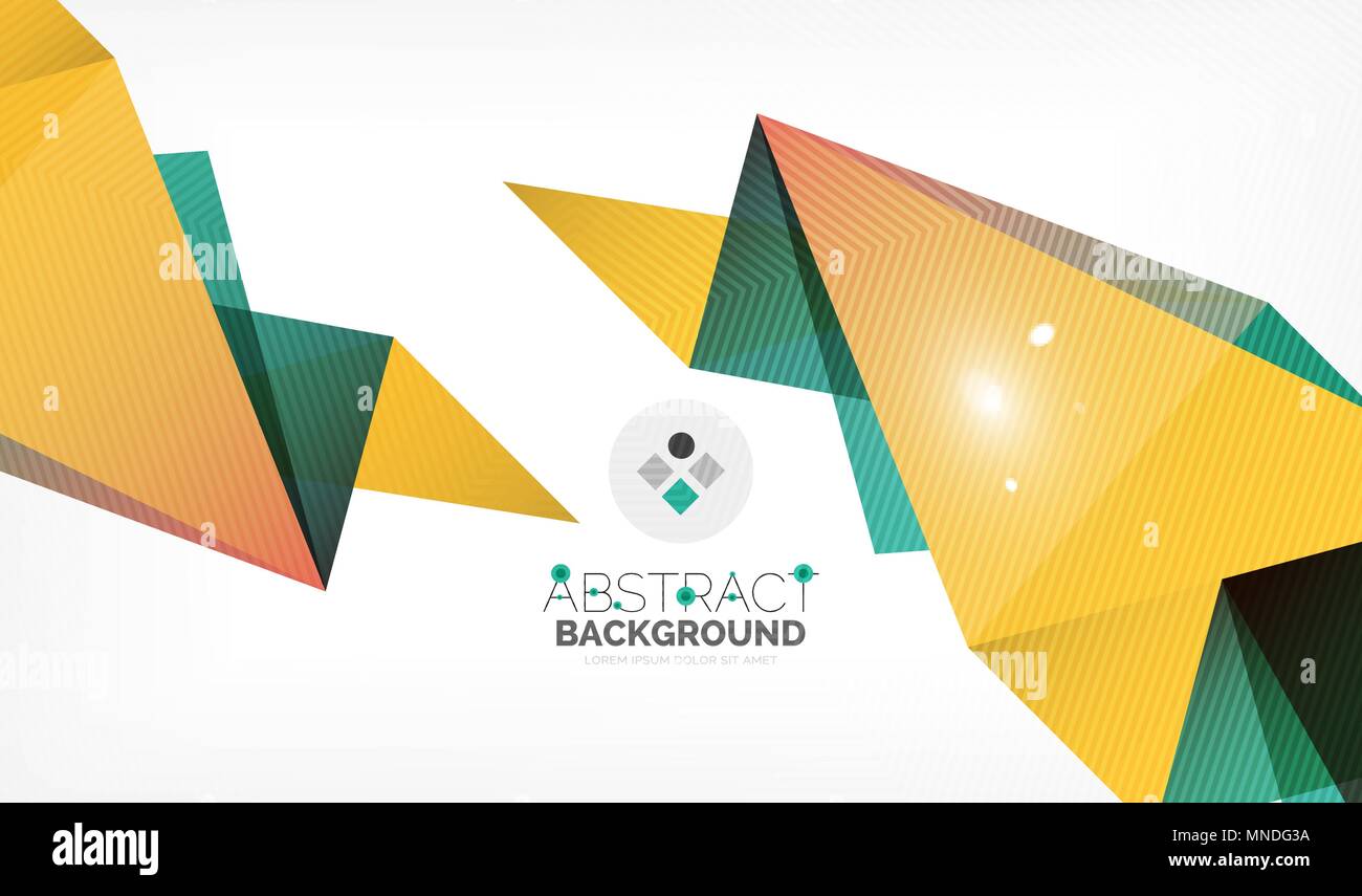 Triangle design business template with lights. Triangle design business ...