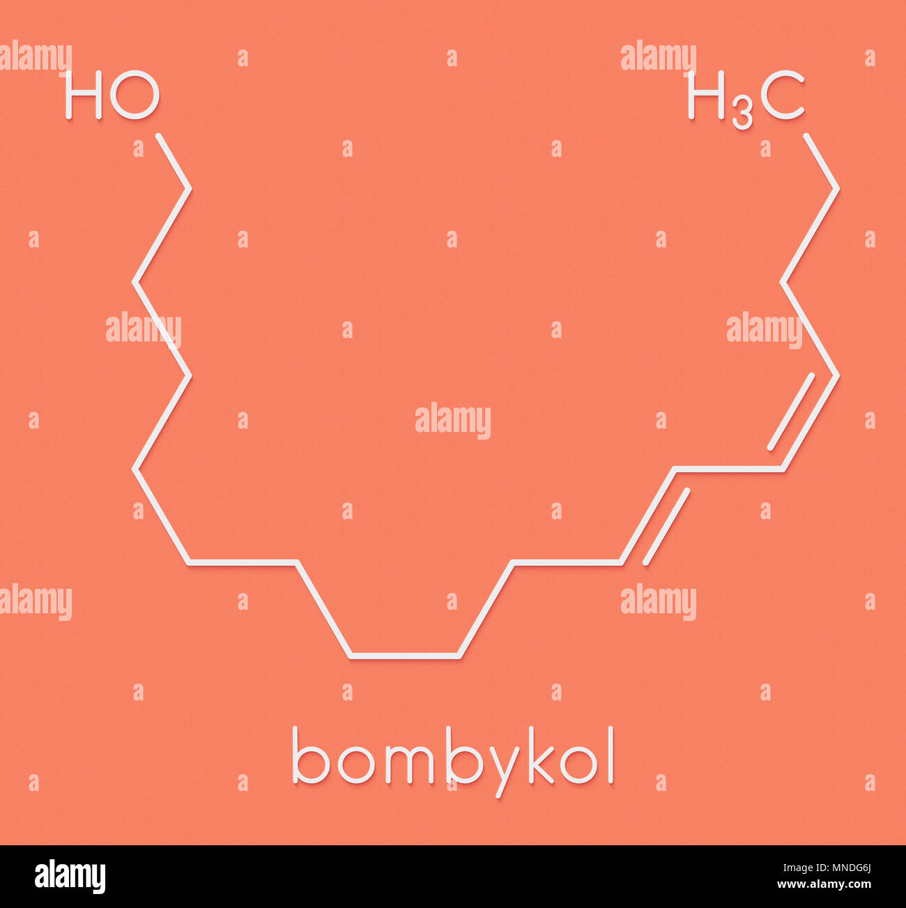 Bombykol insect pheromone molecule. Skeletal formula Stock Photo - Alamy