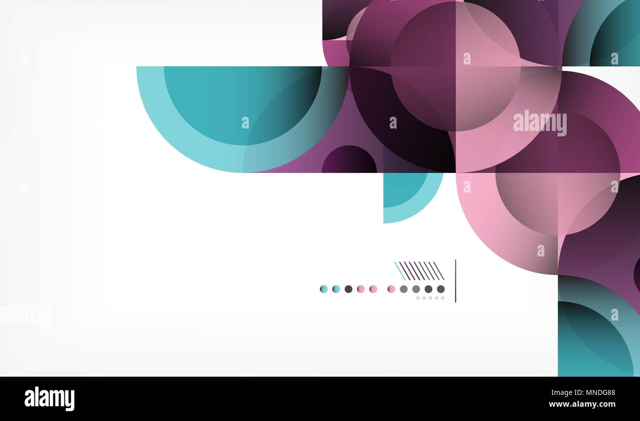 Color circle abstract geometric background, modern shapes with message ...