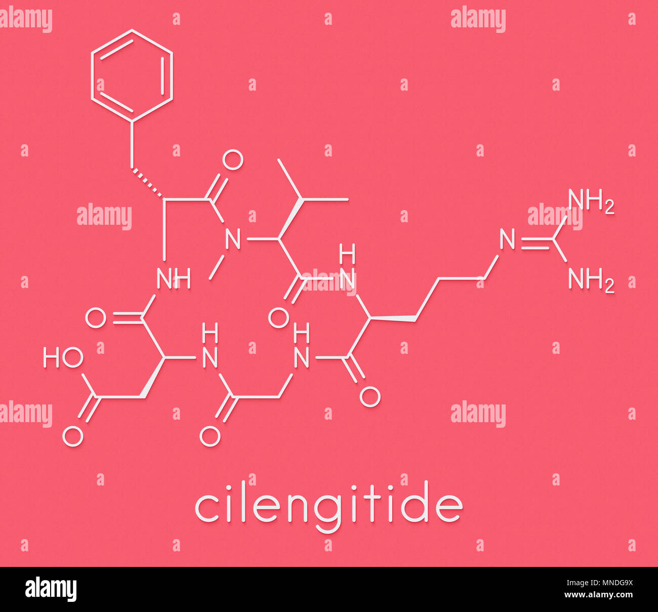 Cilengitide cancer drug molecule. Skeletal formula Stock Photo - Alamy