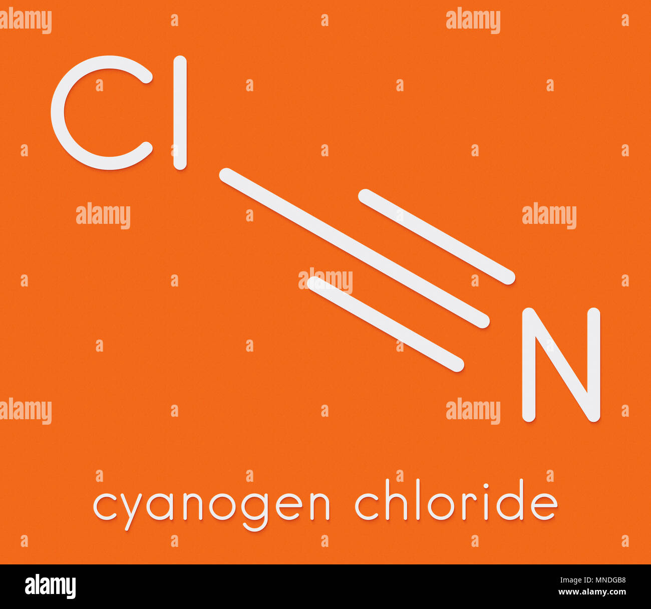 Cyanogen chloride toxic gas molecule. Skeletal formula Stock Photo - Alamy
