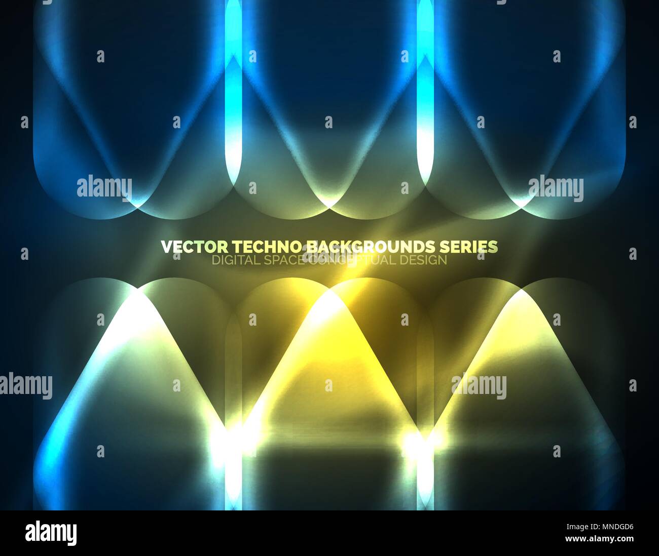 Illuminated lens flares, glowing color techno background. Illuminated ...