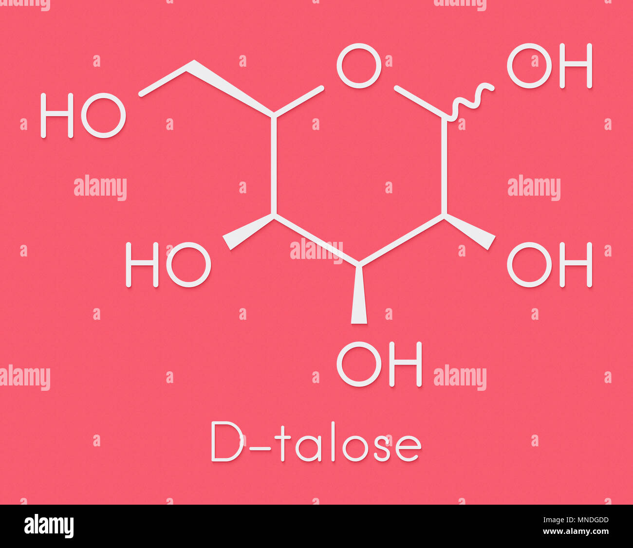 Talose sugar molecule (alpha-D-talopyranose). Skeletal formula Stock ...
