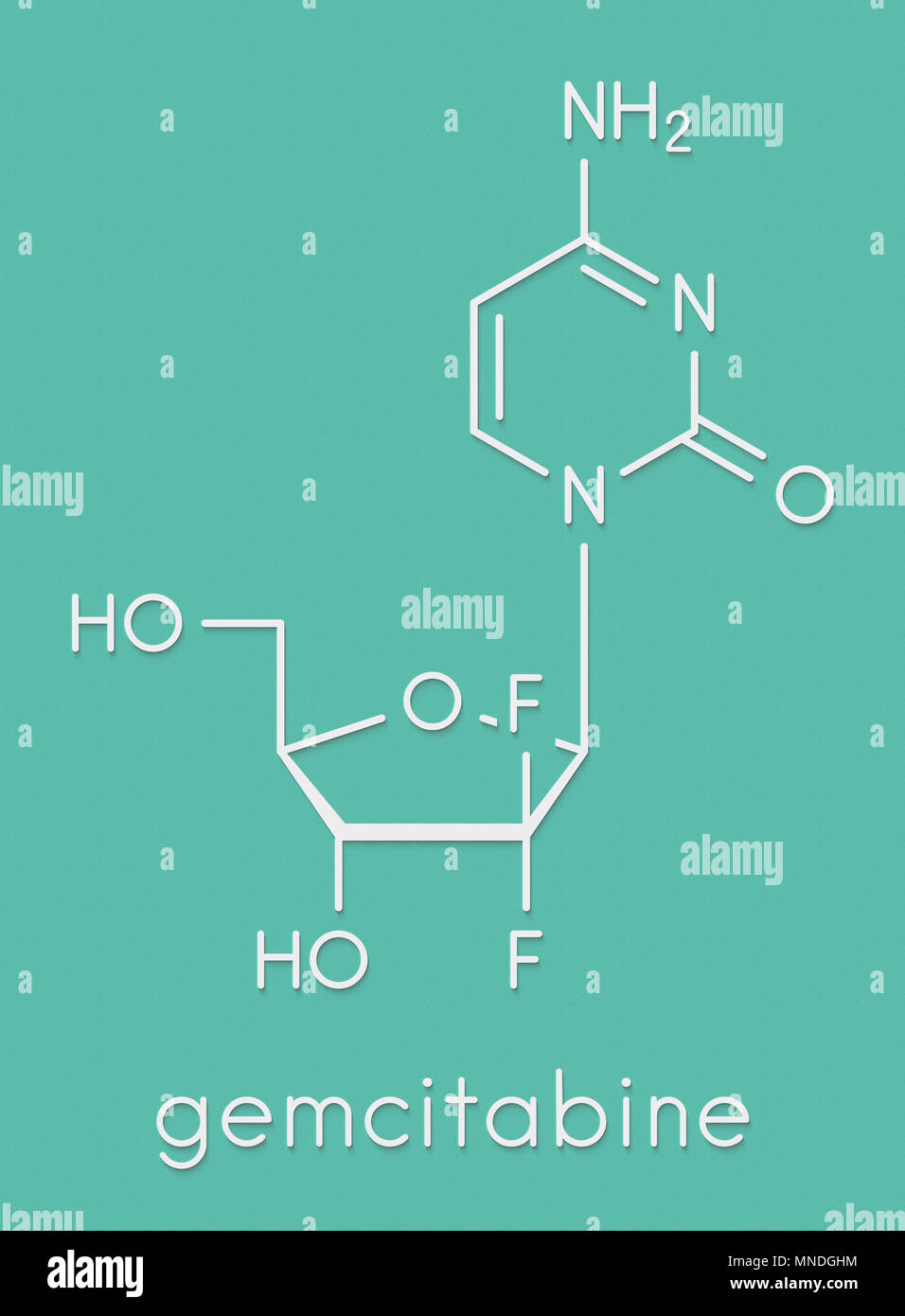 Gemcitabine cancer drug molecule hi-res stock photography and images ...