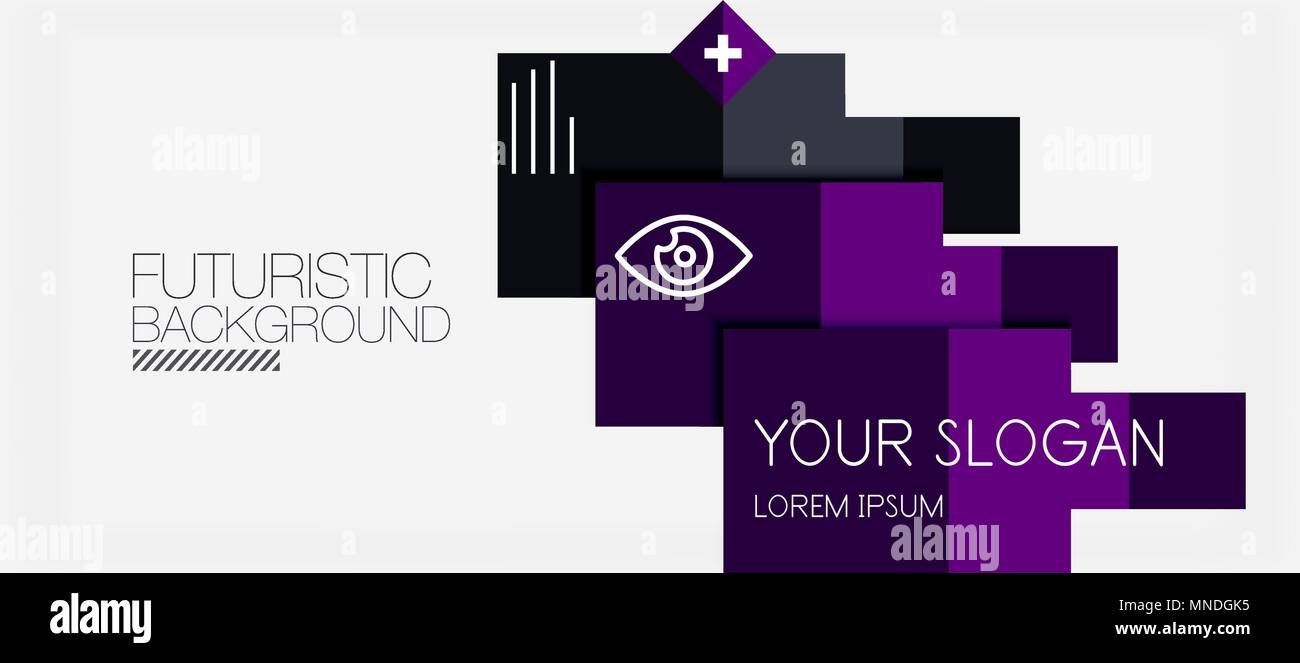 Square shapes banner design, geometric abstract background. Square ...