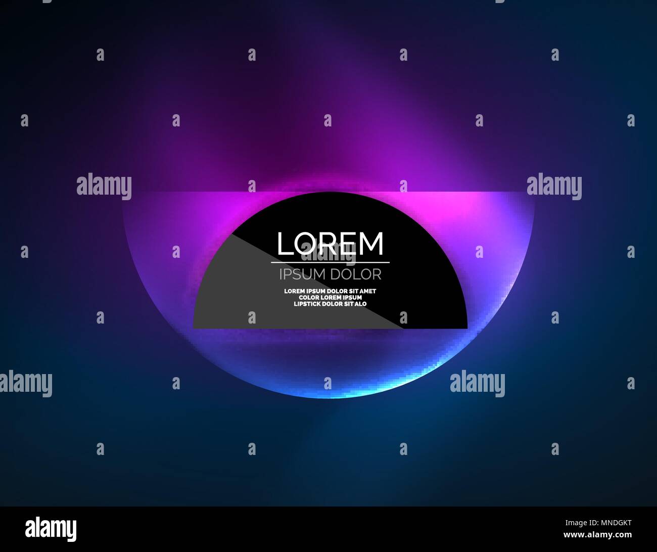 Round shapes, neon glowing trasparent elements. Vector abstract ...