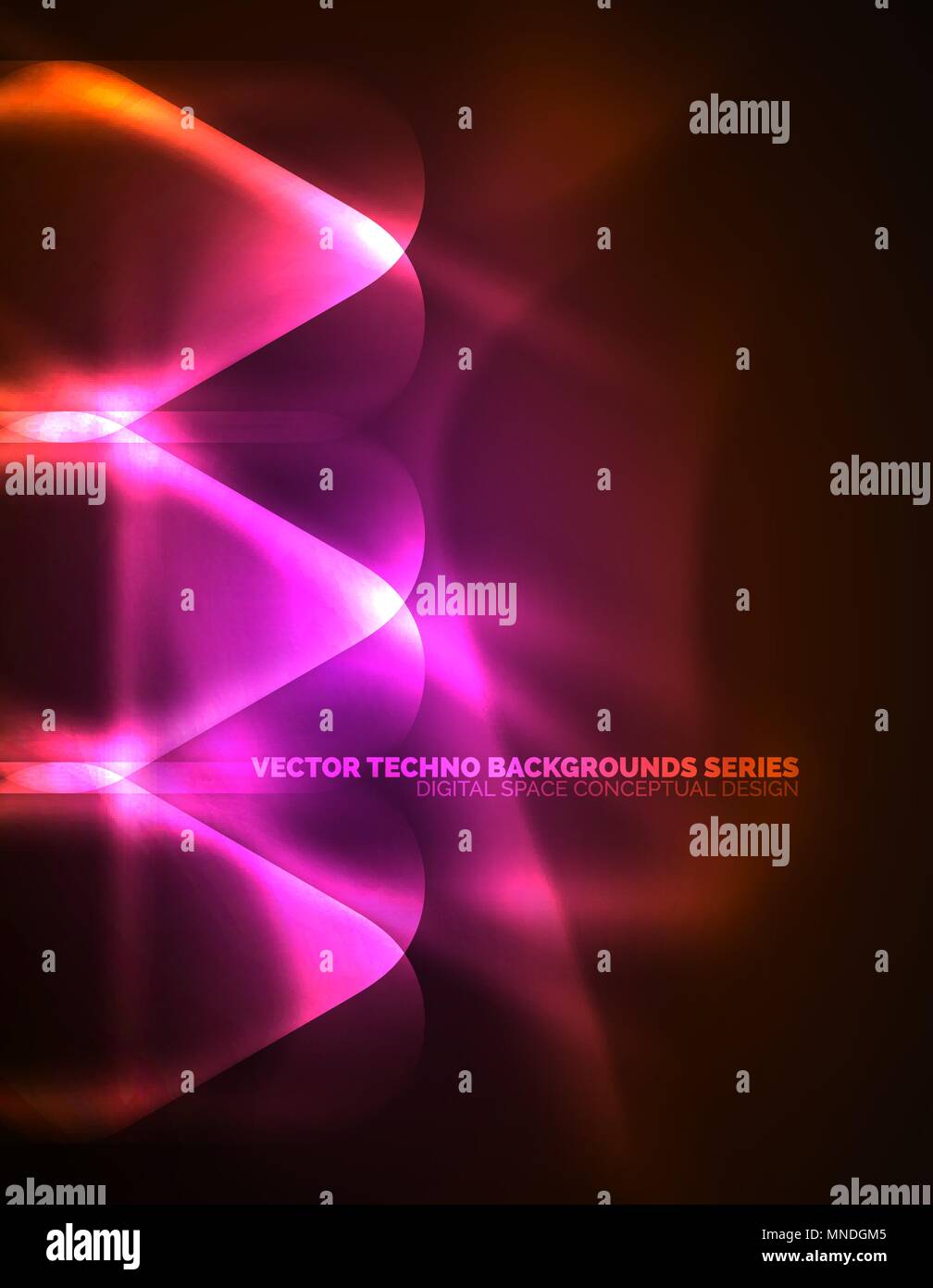 Illuminated lens flares, glowing color techno background. Illuminated ...