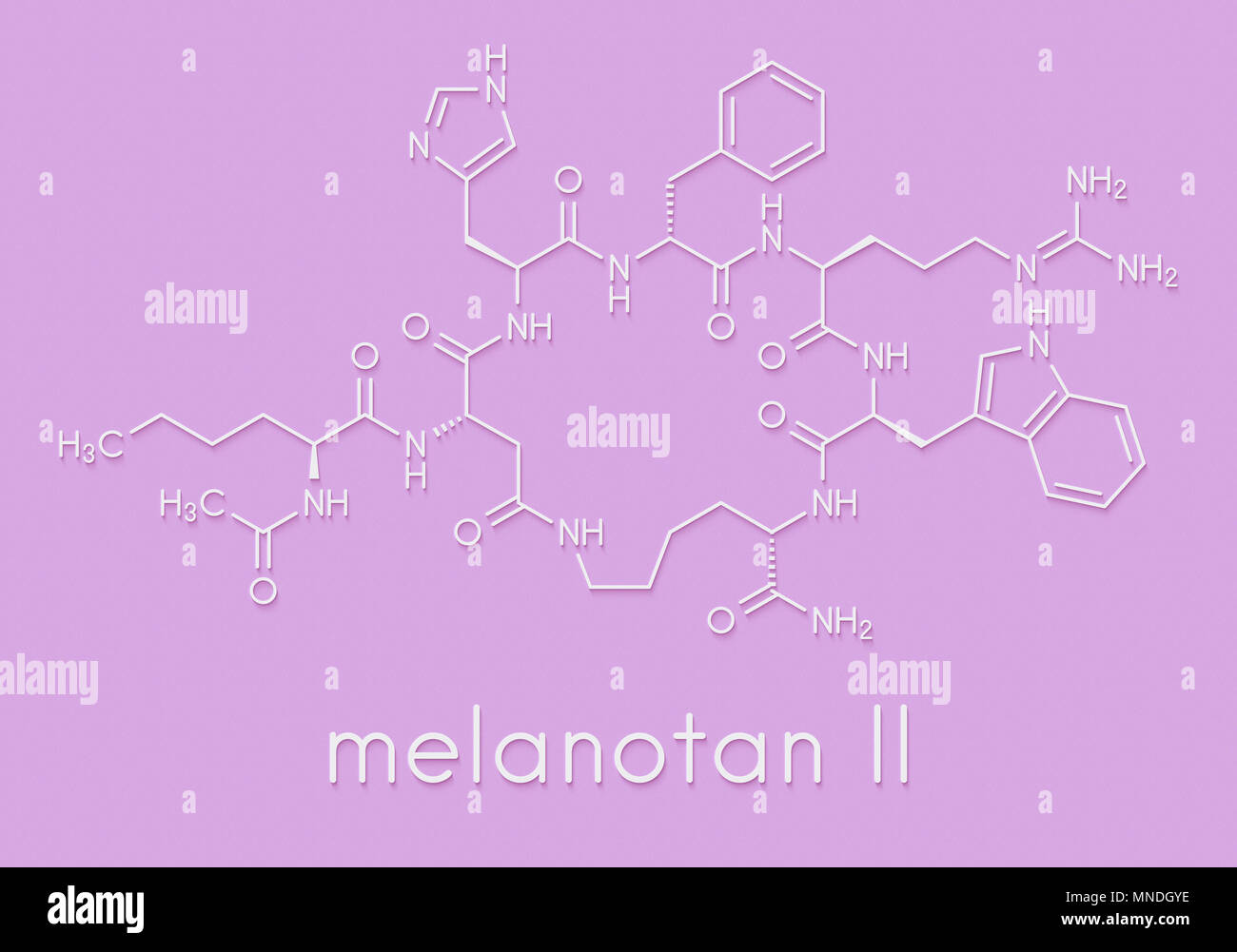 Melanotan II synthetic tanning drug molecule. Not approved as drug ...