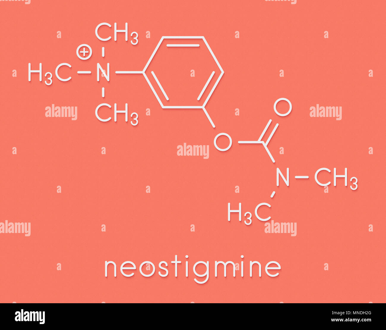 Neostigmine drug molecule. Skeletal formula Stock Photo - Alamy