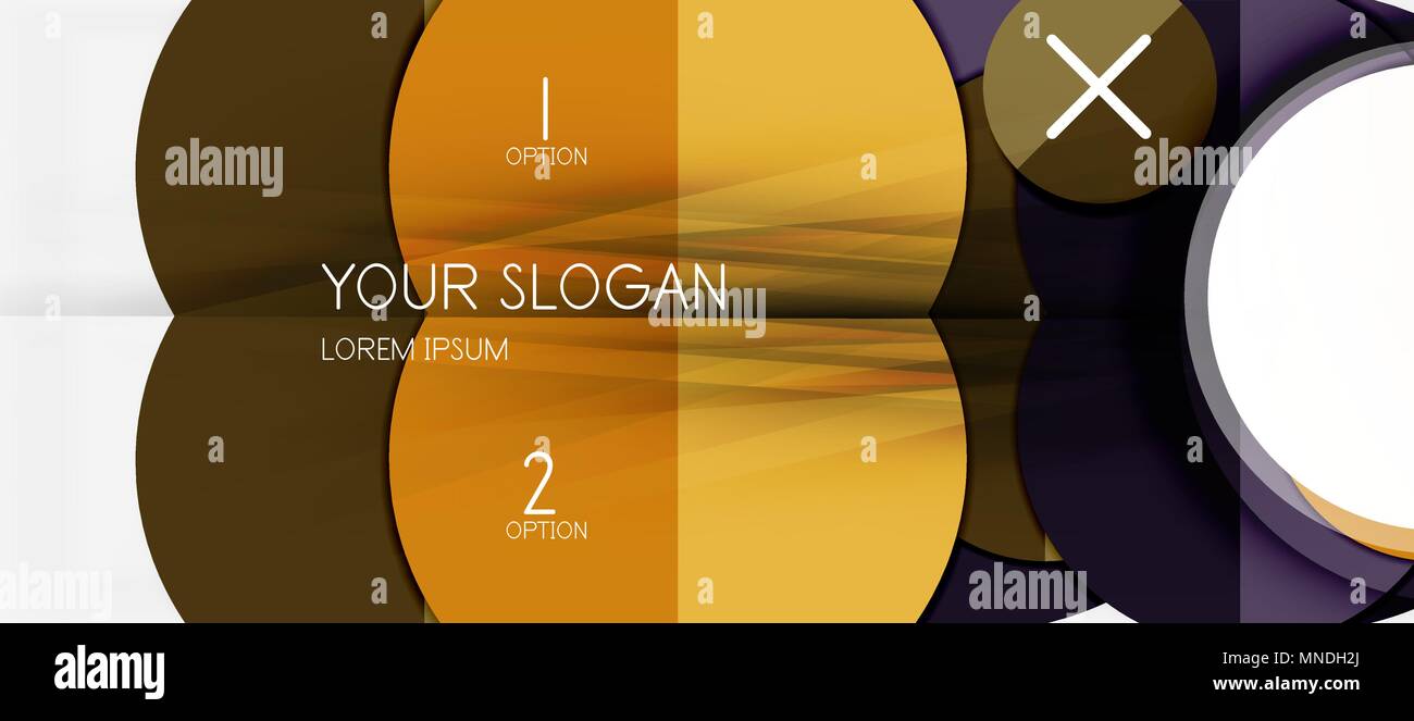 Paper geometric circle banner template. Paper geometric circle banner ...