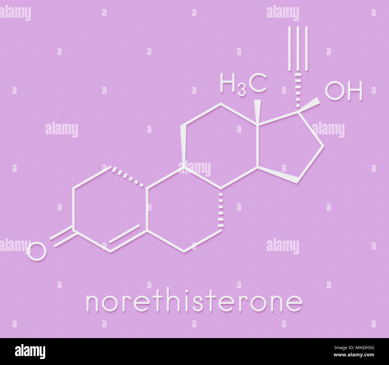 Norethisterone (norethindrone) progestogen hormone drug. Used in ...