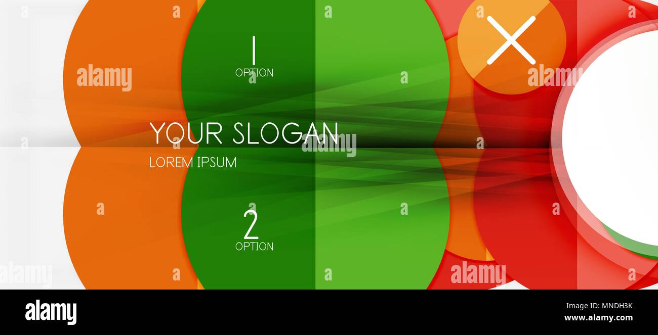 Paper geometric circle banner template. Paper geometric circle banner ...