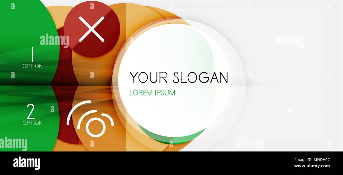 Paper geometric circle banner template. Paper geometric circle banner ...