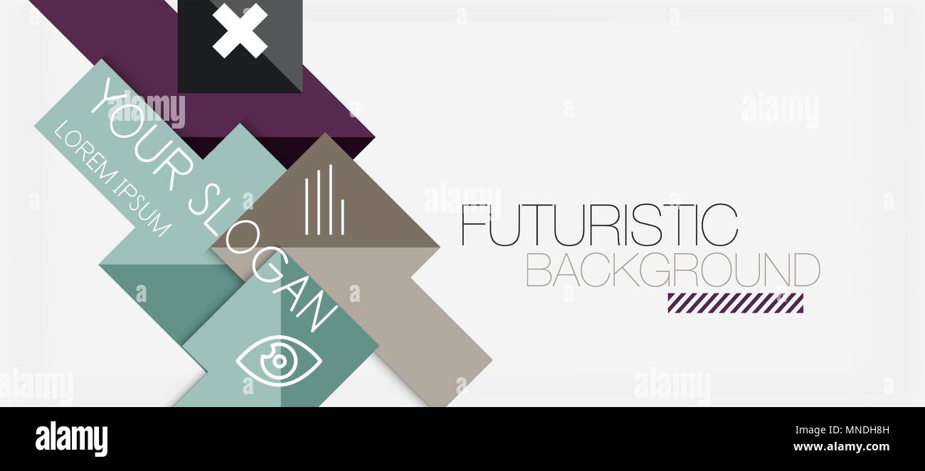 Square shapes banner design, geometric abstract background. Square ...