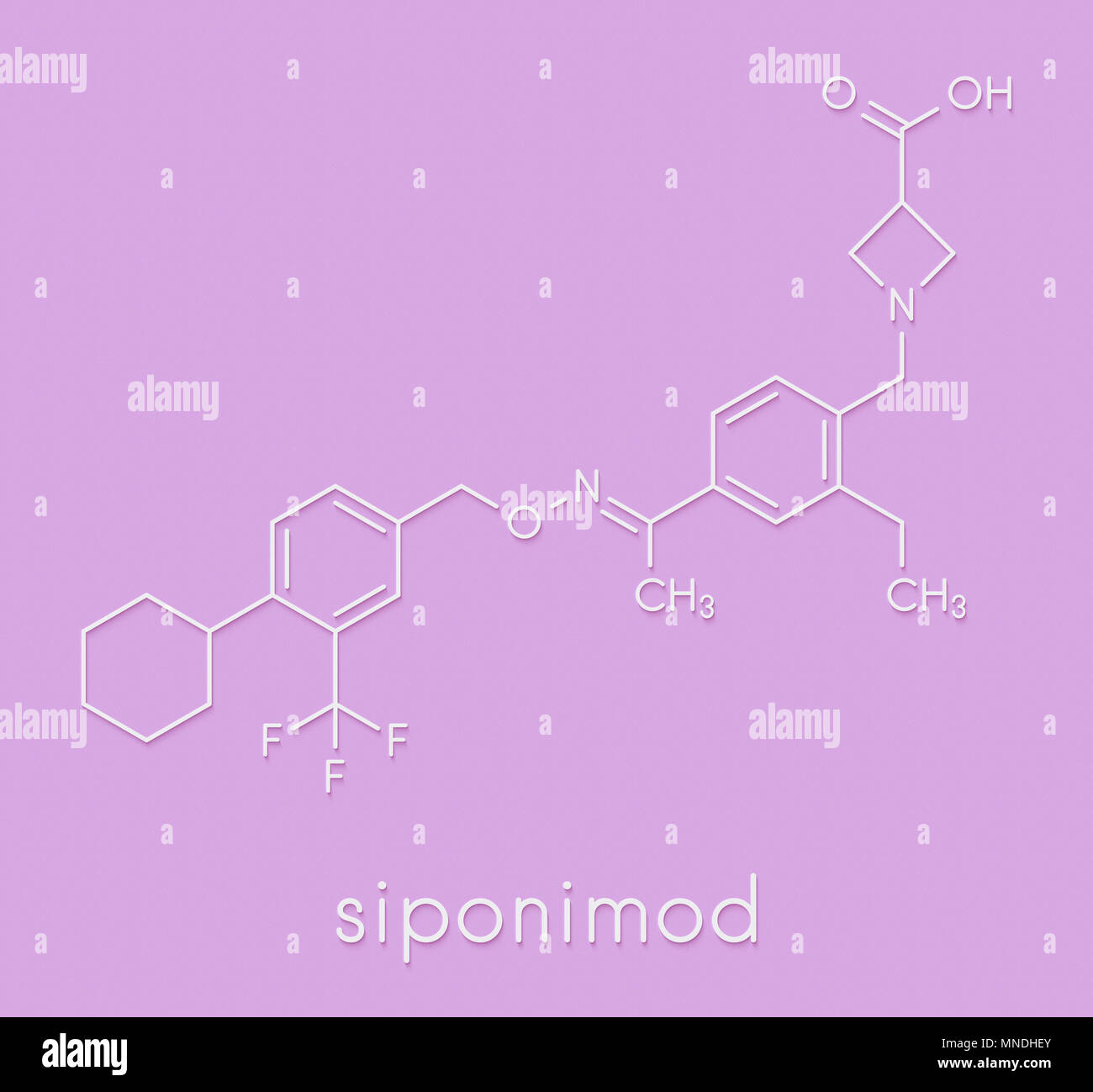 Siponimod Anti Inflammatory Drug Molecule S1pr1 Modulator Skeletal