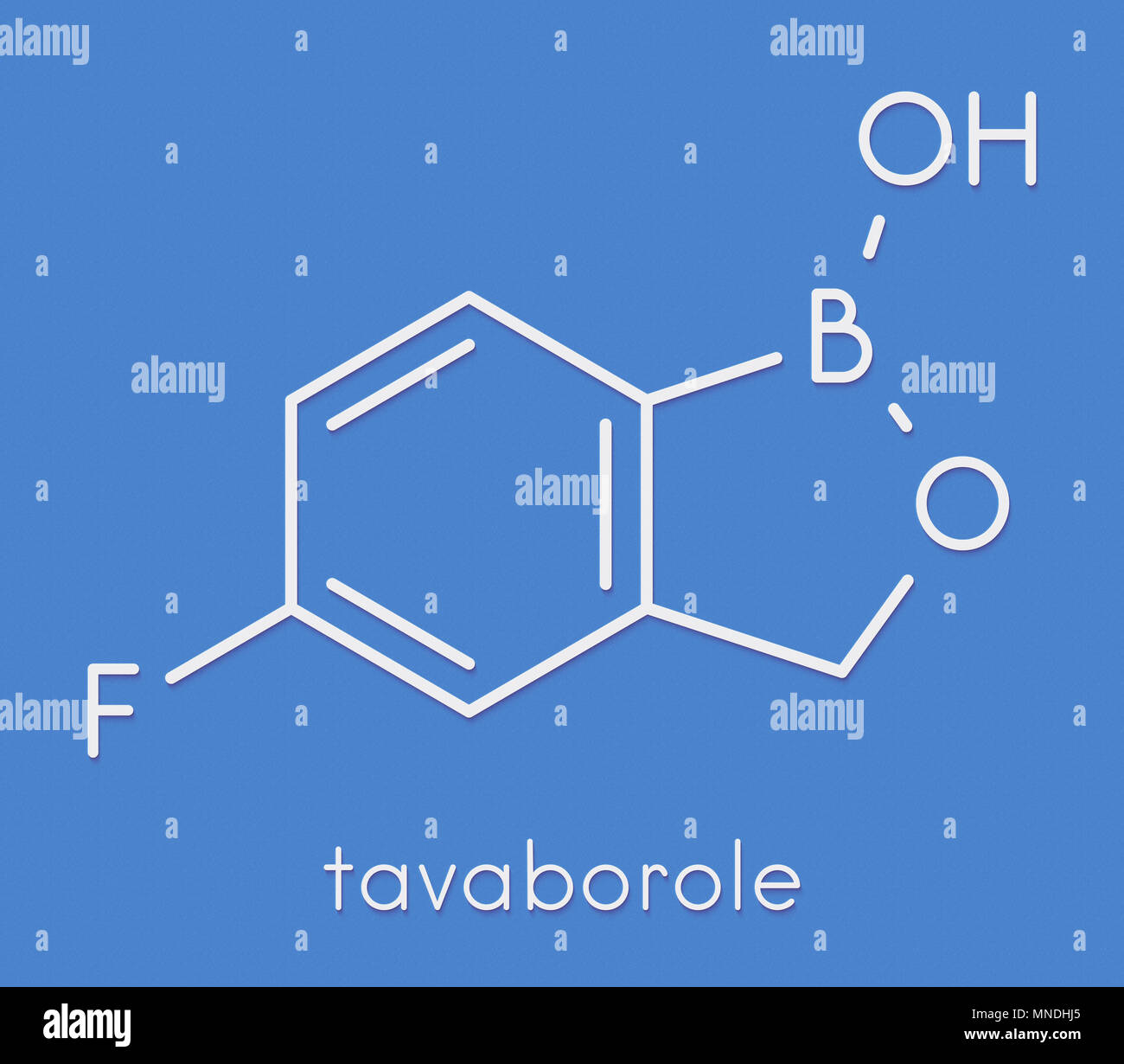 Tavaborole topical antifungal drug molecule. Skeletal formula Stock ...