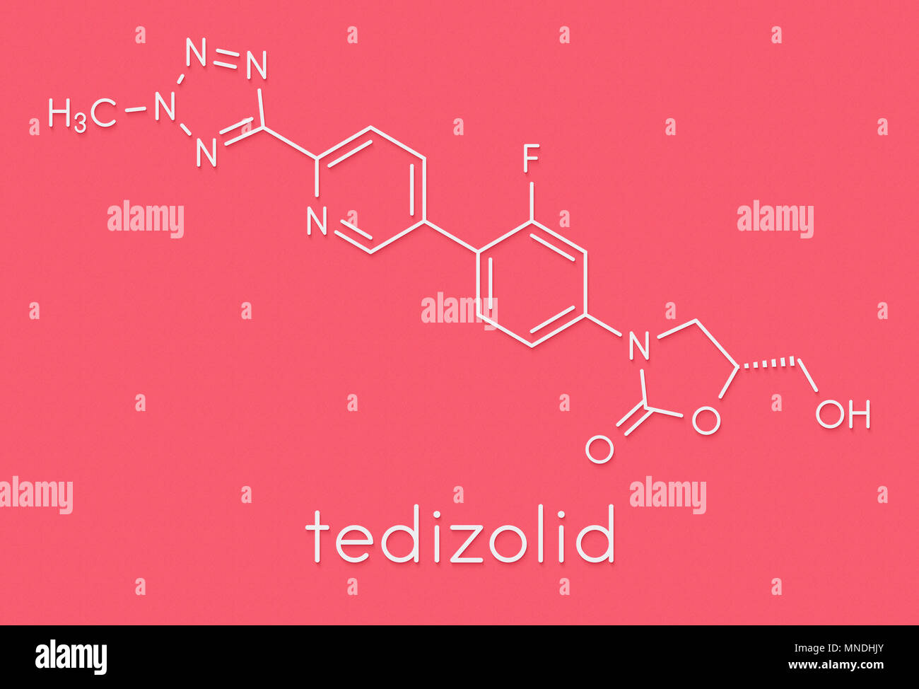 Tedizolid antibacterial drug molecule. Skeletal formula Stock Photo - Alamy