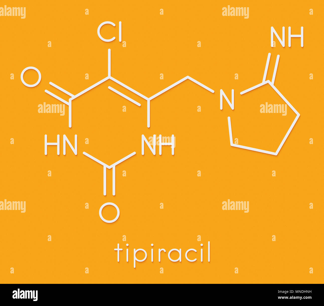 Tipiracil cancer drug molecule (thymidine phosphorylase inhibitor ...