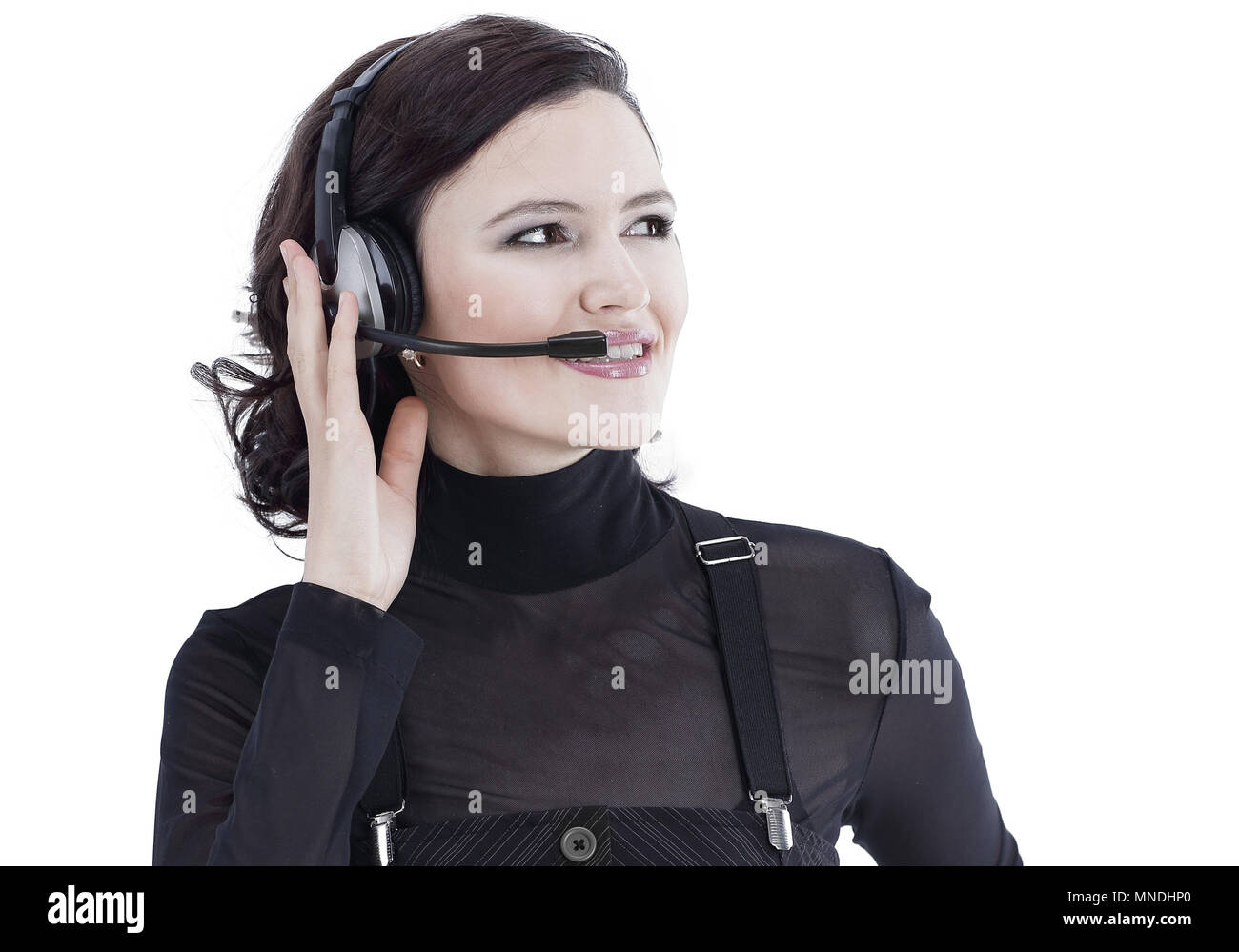 closeup.portrait of an employee call center Stock Photo - Alamy
