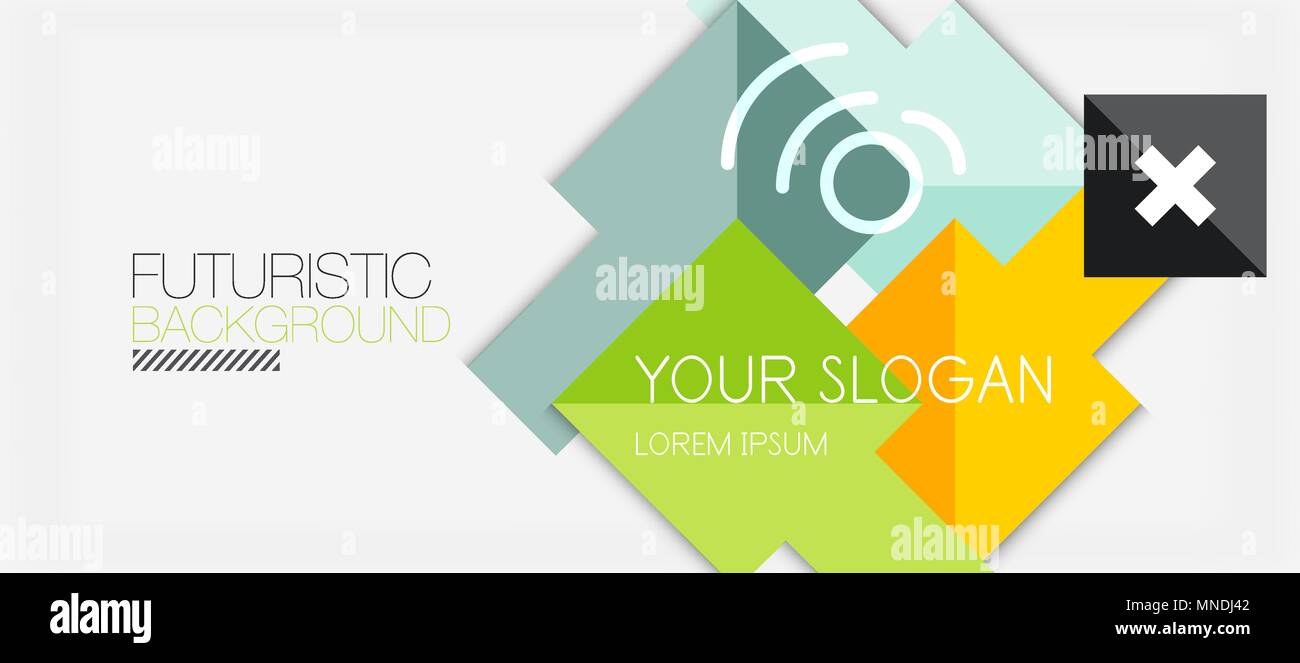 Square shapes banner design, geometric abstract background. Square ...