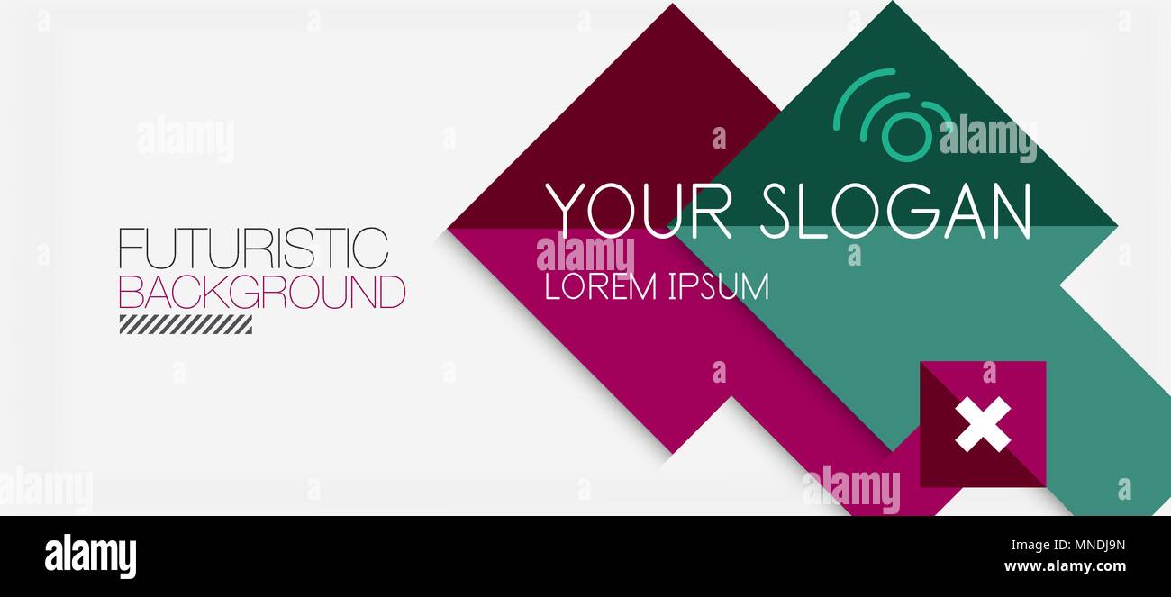 Square shapes banner design, geometric abstract background. Square ...