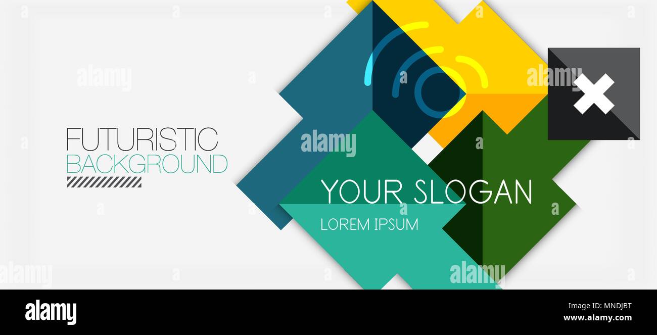 Square shapes banner design, geometric abstract background. Square ...